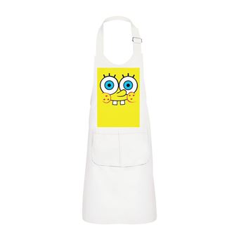 Fabulous Tablier Cuisine Enfant 2 Poches Blanc Bob l'Eponge Spongebob ...