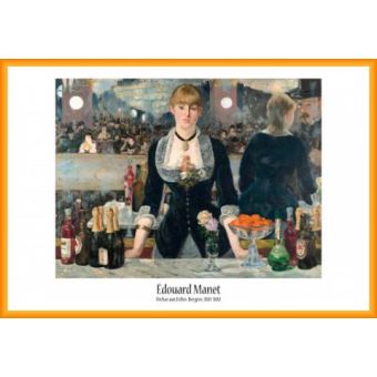 Poster Encadré: Edouard Manet - Un Bar Aux Folies-bergère, 1881-1882 ...