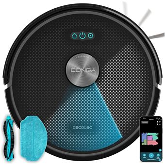 Robot aspirateur laveur noir 5000 Pa - Aspirateur robot - Achat & prix ...