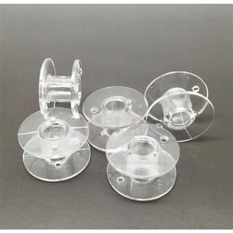 20 bobines transparentes pour machines à coudre domestiques ...