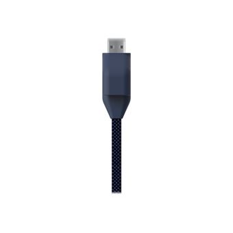 ORA ITO - Câble Lightning - Lightning mâle pour USB mâle - bleu marine ...