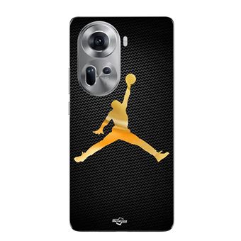 Coque Pour Oppo Reno 11 5g Jordan logo 23 nike basketball couleur dorée ...