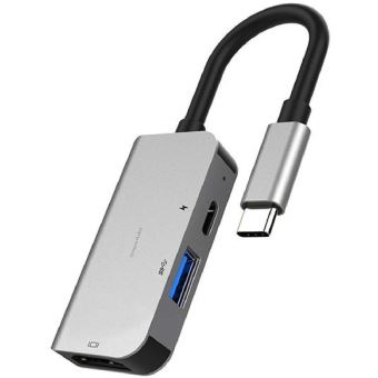 Ovegna PL003 : Hub USBC 3 en 1, Aluminium Alloy, Adaptateur USBC vers ...