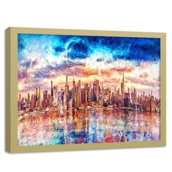 Feeby Impression art Tableau moderne cadre nature Image encadrée, Orage ...