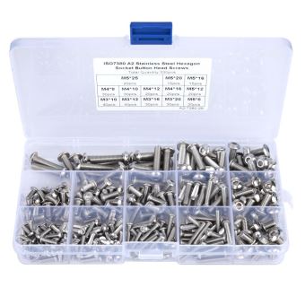 -10% sur Vis À Six Pans Creux À Tête Cylindrique En Acier Inoxydable M3 M4 M5 330Pcs - Clous ...