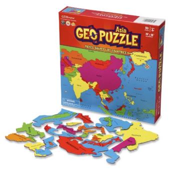 GeoPuzzle Asia - Educational Geography Jigsaw Puzzle (50 pcs) - Puzzle ...