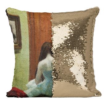 Fabulous Coussin avec Housse Sequin - Paillettes Doré New York Interior ...