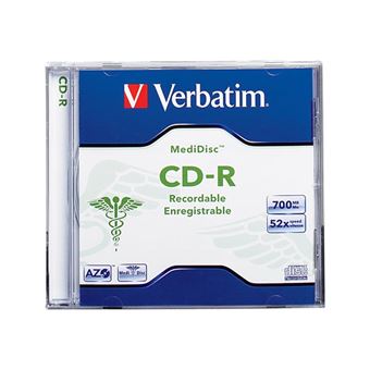 Verbatim MediDisc - CD-R - 700 Mo (80 min) 52x - surface imprimable par transfert thermique ...