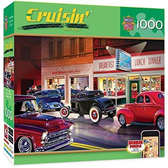 MasterPieces Cruisin Phils Diner - Classic Cars 1000 Piece Jigsaw ...