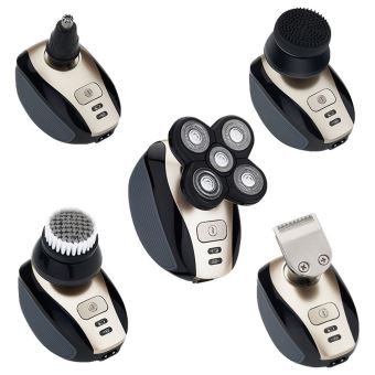 5 en 1 rechargeable Bald Head rasoir rasoir Barbe Tondeuse machine à ...