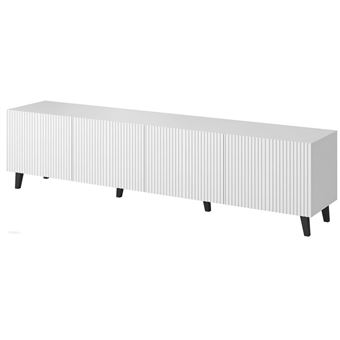 Meuble TV design blanc 200 cm Gustave - Achat & prix | fnac