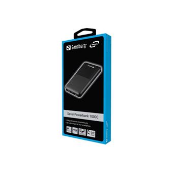 Sandberg SAVER - Banque d'alimentation - 10000 mAh - 2.4 A - 2 ...