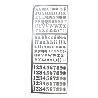 Stickers - Alphabets et Chiffres - Argentés - 1 cm - 169 pièces - Ctop ...