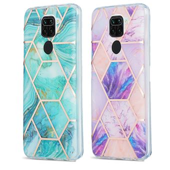 DLIK 2X Coque Marbre pour Xiaomi Redmi Note 9, Housse de Protection en ...