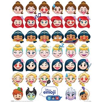 Disney Emoji - Princess Emotions - 40x50 cm - AFFICHE / POSTER - Achat ...