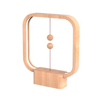 allocacoc Heng Balance Lamp Square Light Wood - Lampe LED design USB ...