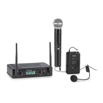 auna Pro UHF 200F-2B - Set Microphone UHF sans fil 2 canaux , récepteur ...