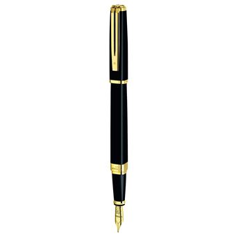 WATERMAN Exception Stylo plume fin, Noir, plume fine 18K, encre bleue ...