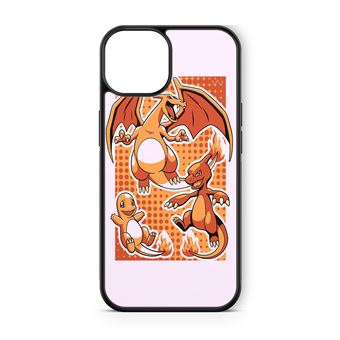 Coque Fifrelin rigide noire pour iPhone 15 - Pokemon Type Feu Dracaufeu ...