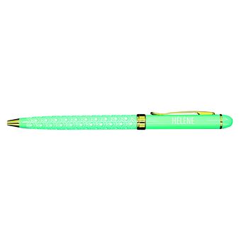 Stylo fin en métal laqué turquoise - Hélène - Stylo à bille - Achat ...