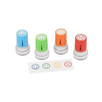 Mini tampons - 4 modèles et couleurs - Humeur, smiley - Idéal pour ...