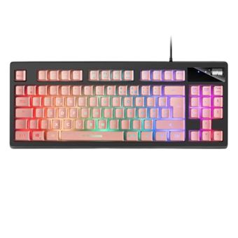 Clavier TKL RGB Mars Gaming MKAXPFR Rose H-Mech Layout Français ...