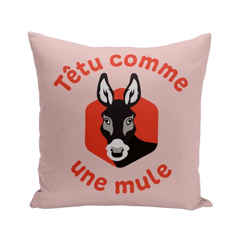 Fabulous Coussin rose Têtu Comme une Mule [40x40 cm] - Achat & prix | fnac