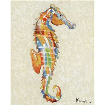 -5€95 sur Toile en lin à l'huile, Hippocampe - Achat & prix | fnac