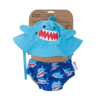 Zoocchini Maillot/Chapeau Motif Requin 12-24 Mois - Sortie de bain et ...