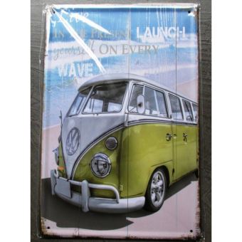 plaque vw combi split vert deco bar diner loft volkswagen - Achat ...