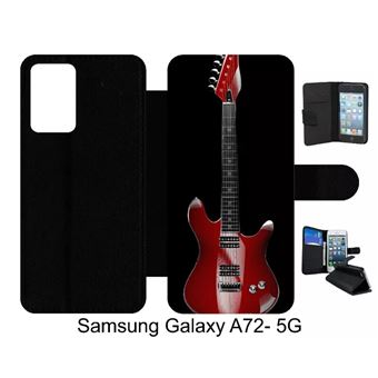 Etui My-Kase pour Galaxy A72 5G - guitare red - Simili-cuir - Noir ...