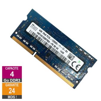 Barrette Mémoire 4Go RAM DDR3 Hynix HMT451S6BFR8A-PB SO-DIMM PC3L-12800S 1Rx8 691740-001 ...