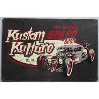 plaque tole épaisse kustom kulture speed shop hot rod usa - Achat ...