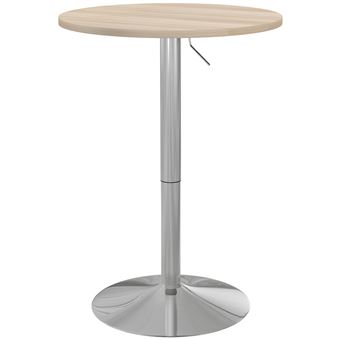 Table de bar ronde Ø 60 cm table bistro chic hauteur réglable 69-91 cm ...