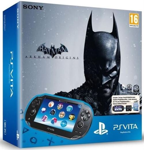 Console PS Vita WiFi 3G Sony Batman Arkham Origins carte memoire 4 Go Console PS Vita Achat prix fnac