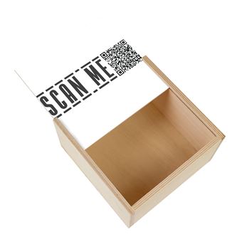Boite Coffret en Bois - Fabulous - Scan Me QR Code (11 x 11 x 3,5 cm ...