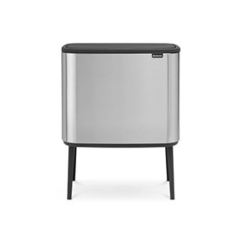 Brabantia - 316227 - poubelle bo touch bin, 11 + 23 litres, acier mat ...