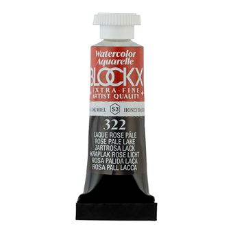 Peinture aquarelle - Extra-fine - Laque rose pâle - 322 - Blockx - Tube ...