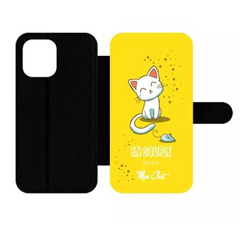 Etui My-Kase pour iPhone 13 PRO MAX - en couple avec mon chat fond ...