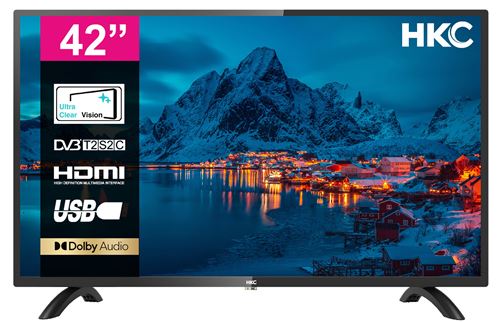 HKC 42D1 télévision 42 pouces (TV 107 cm), DVB-C / T2 / S2, CI+ - TV ...