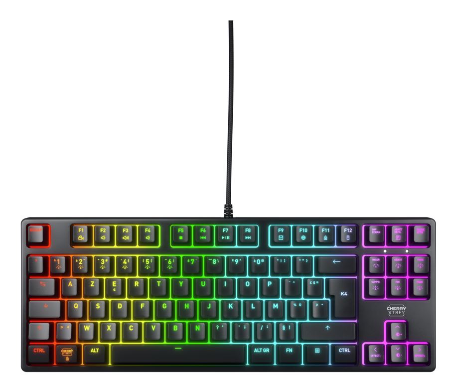 CHERRY XTRFY K4V2 - Clavier - RGB - 80% - TKL - backlit - USB - AZERTY ...