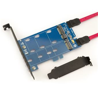 KALEA-INFORMATIQUE Adaptateur M.2 (M2 NGFF SATA) vers SATA et mSATA vers SATA - Avec équerre de ...