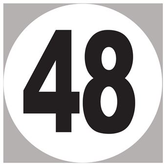 numéro 48 - 20x20cm - Sticker/autocollant - Autocollant et sticker ...