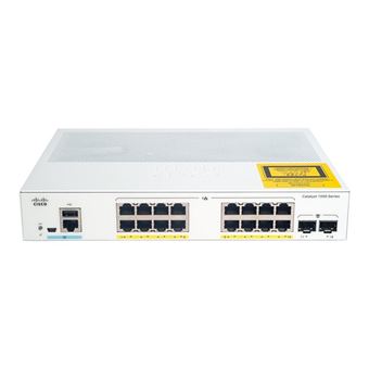 Cisco Catalyst 1000-16T-E-2G-L - Commutateur - Géré - 16 x 10/100/1000 + 2 x Gigabit SFP ...