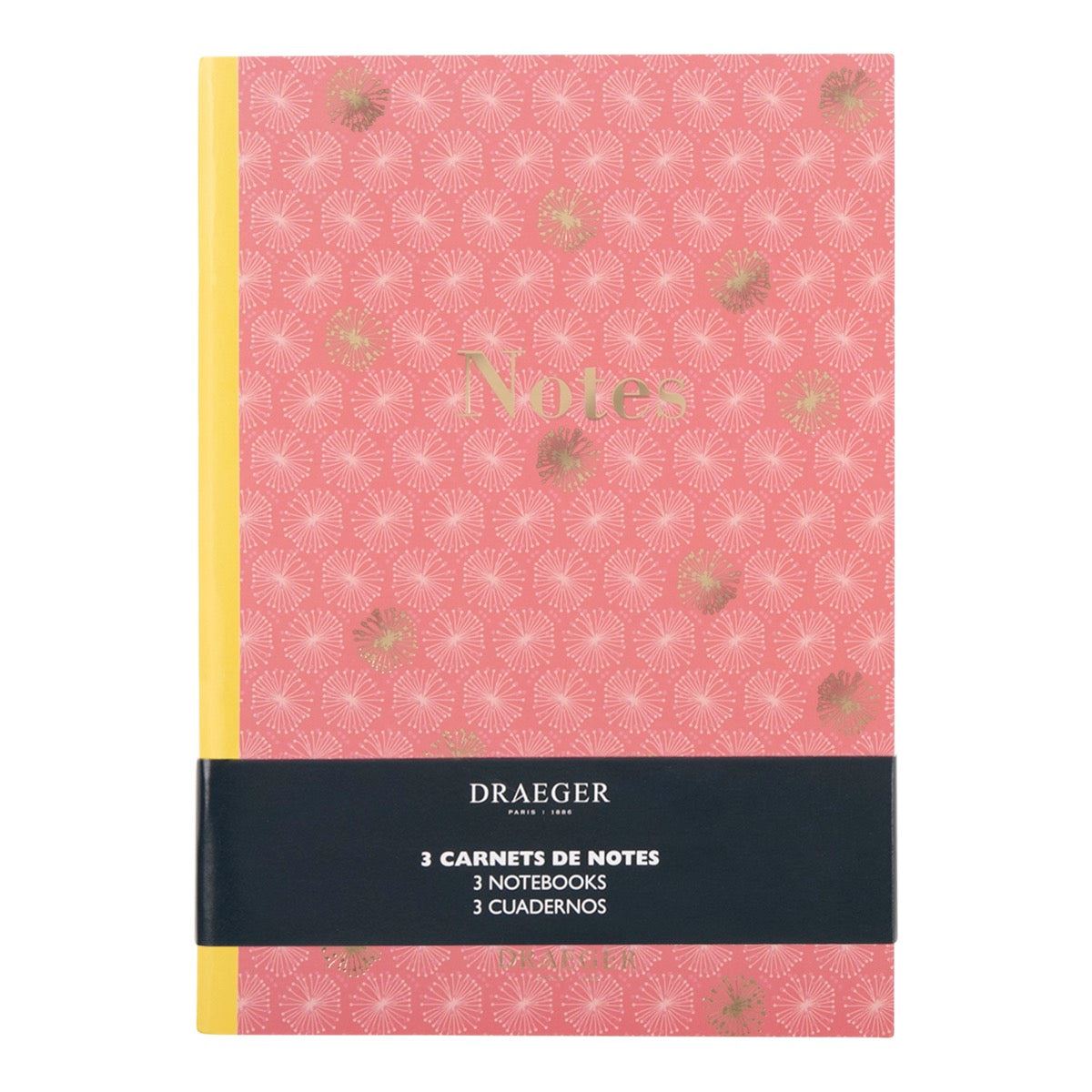 Lot De 3 Carnets A5 Lignés - Rose, Vert - Draeger Paris - Carnets et ...