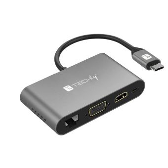 Techly 106169 Adaptateur USB-CTM Multiport Gris - Lecteur de carte ...