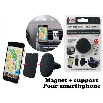 1 Support Pour Smartphone Aimante Pour Voiture Telephone Universel - Accessoire téléphonie pour ...