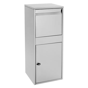 ML-Design Boîte à Colis en Acier Inoxydable, 41x103x38 cm, Sur Pied ...