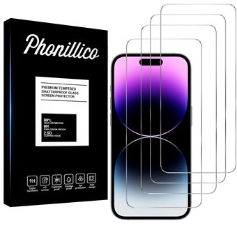 Verre Trempé pour iPhone 15 PRO [Pack 4] Film Vitre Protection Ecran ...