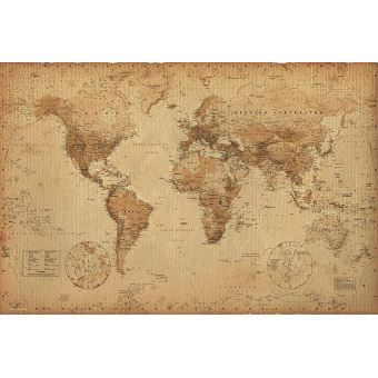 Poster mappemonde XXL 100 cm x 140 cm - Achat & prix | fnac